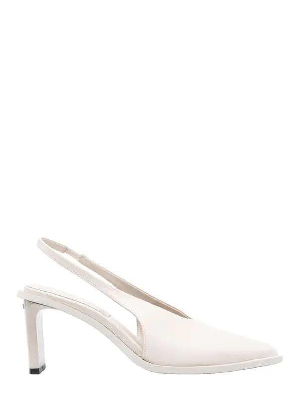 Calvin Klein 70mm Slingback Leather Pumps - Neutrals