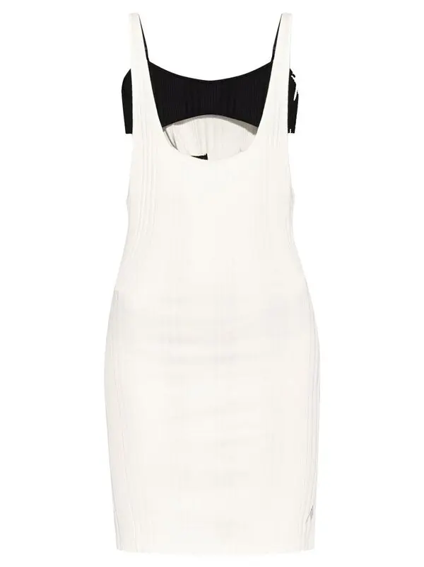 Attico Layered Mini Dress - White