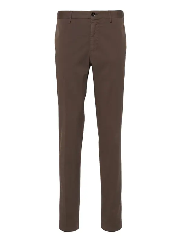 Incotex Mid-rise Chino Trousers - Brown