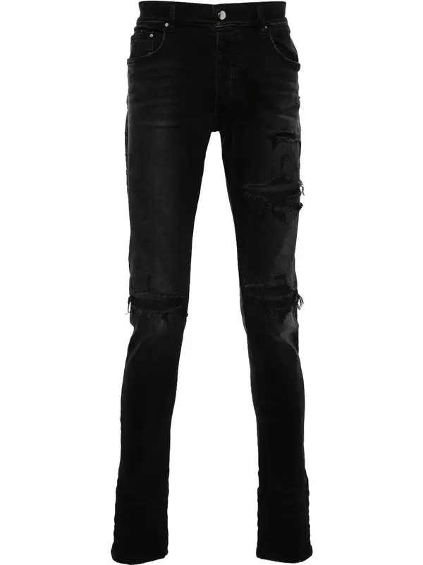 Amiri Distressed Skinny Jeans - Black
