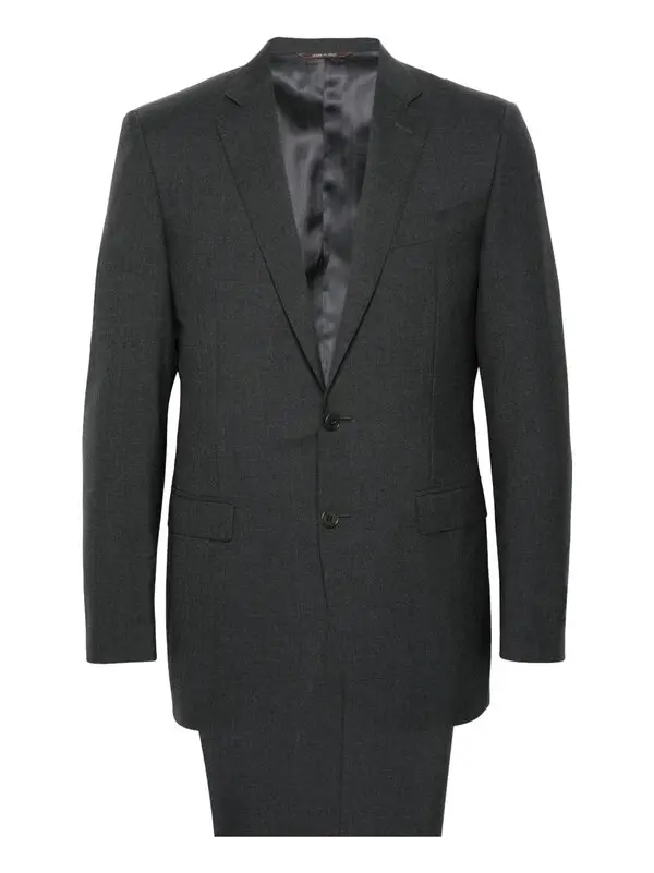 Canali Single-breasted Wool Suit - Grey