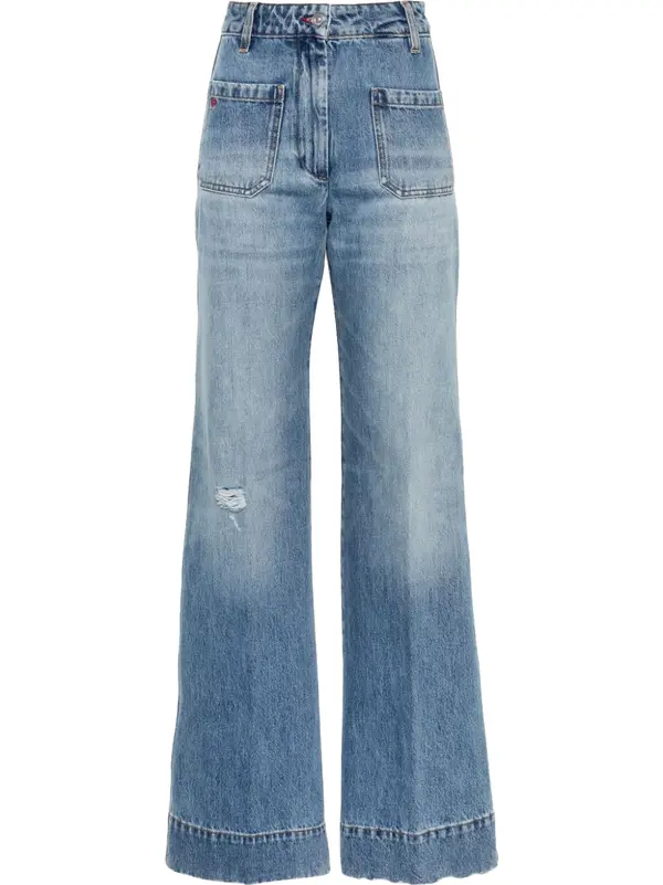 Victoria Beckham Alina Wide-leg Jeans - Blue