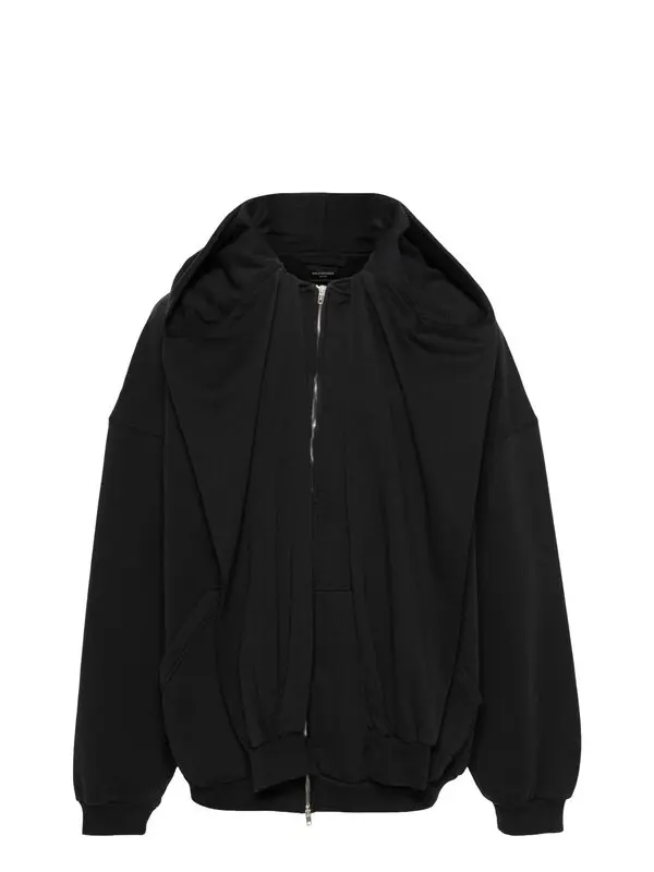 Balenciaga Zip-up Layered Hoodie - Blue