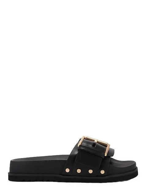 ALLSAINTS Ellie Studded Sliders - Black