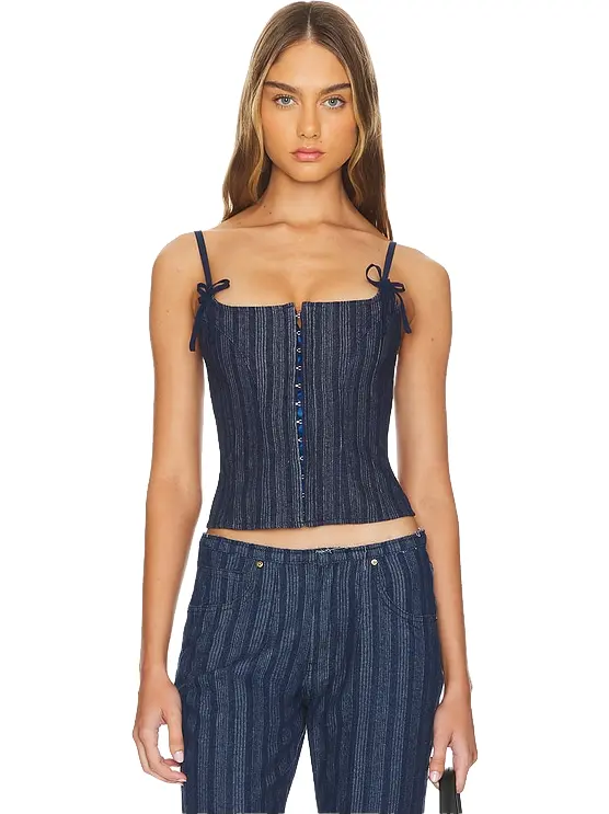 Lioness Charismatic Denim Corset - Dark Denim