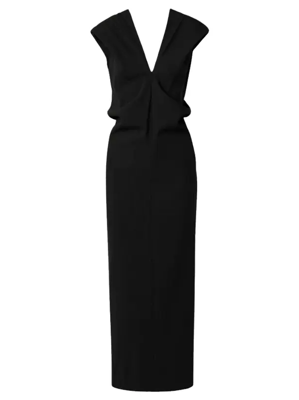 Khaite Ima Wool-blend Maxi Dress - Black