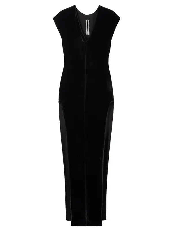 Rick Owens Arrowhead Velvet Gown - Black