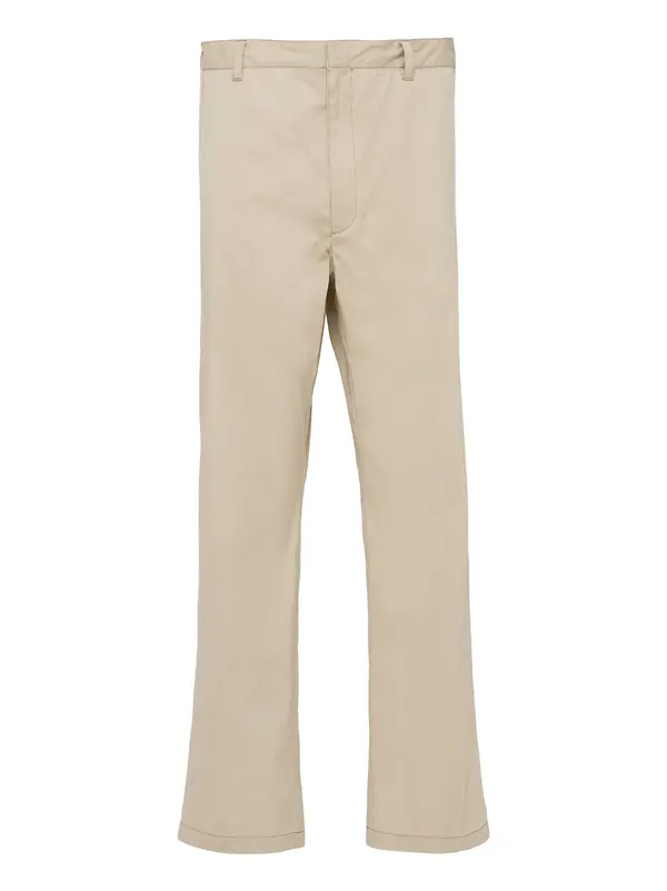 Prada Stretch Poplin Wide Leg Pants - Cord