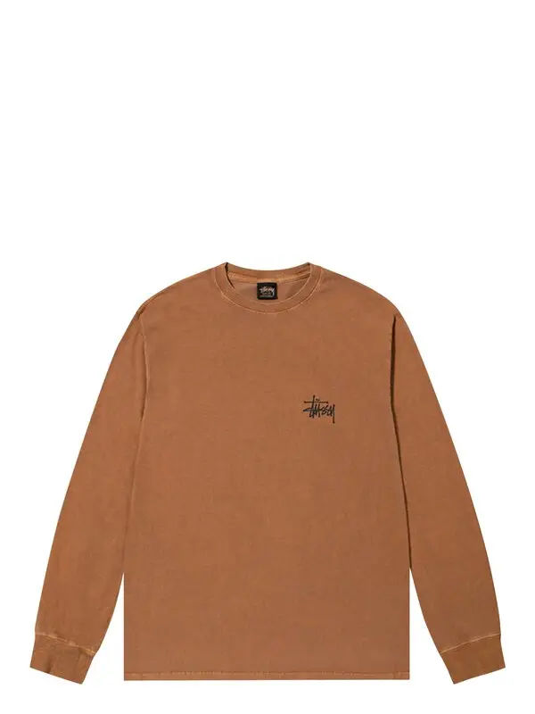StÜssy Basic Pigment Dyed Long-sleeve Tee - Brown