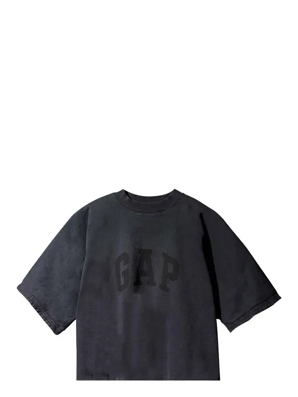 Yeezy Engineered Balenciaga Cropped Dove No Seam Tee 'washed - Black