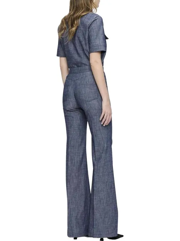 CALLAS MILANO Vesper Stretch Denim Shirt - Navy