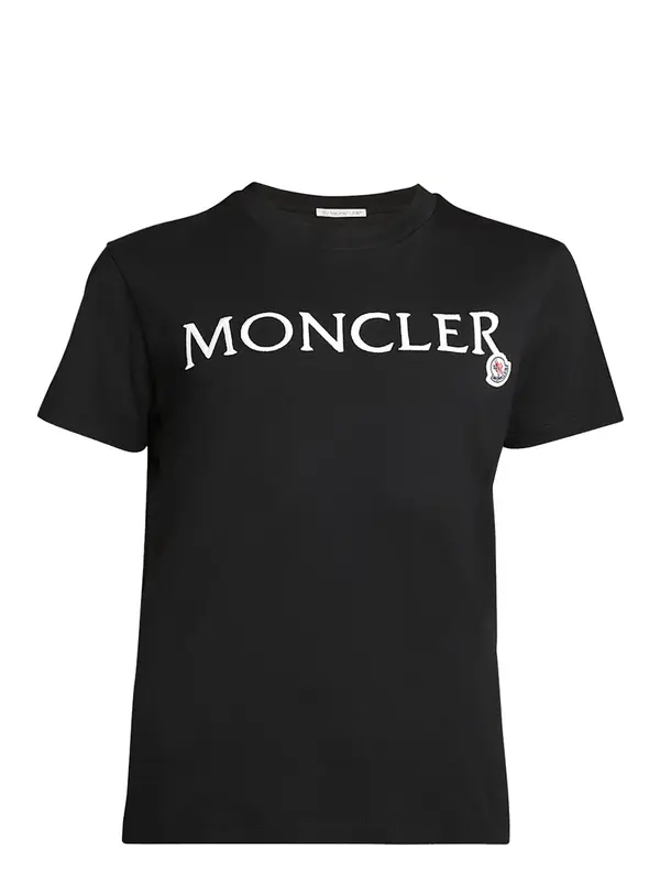 Moncler Embroidered Logo T-shirt - Black
