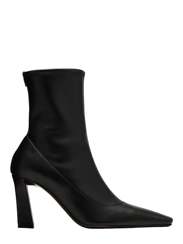 GIUSEPPE ZANOTTI Barbaro Stretch Leather Ankle Booties - Nero