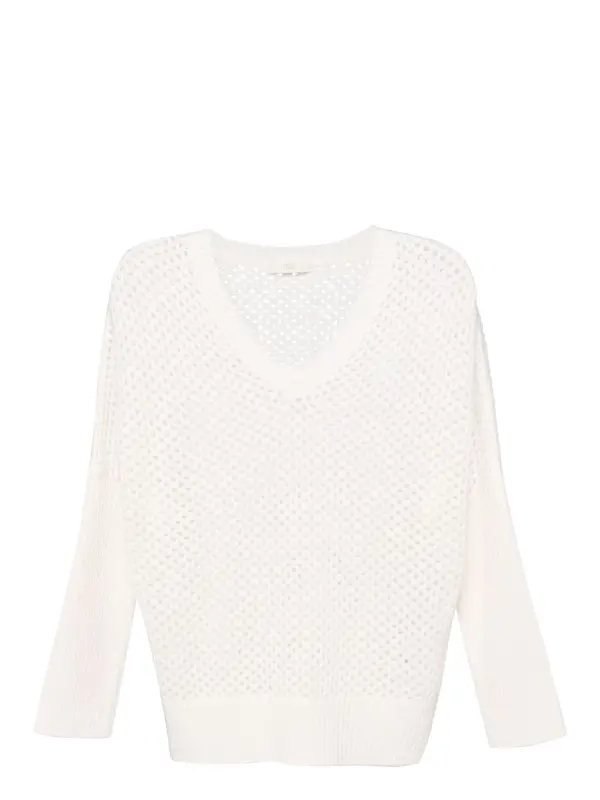 Fedeli Locri Open-knit Jumper - White