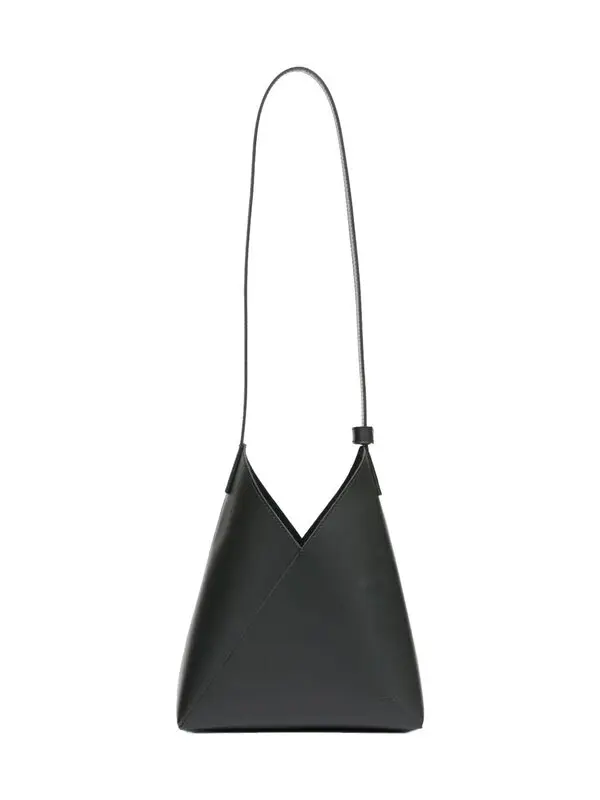 MAISON MARGIELA Fortune Cookie Leather Shoulder Bag - Black