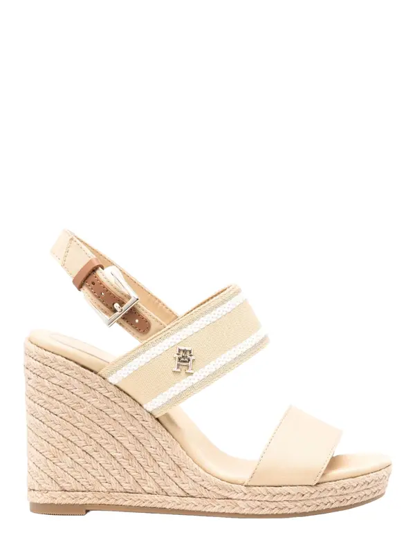 Tommy Hilfiger 105mm Webbing Wedge Espadrilles - Neutrals