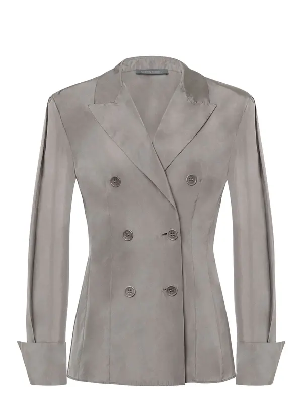 Alberta Ferretti Double-breasted Blazer - Grey