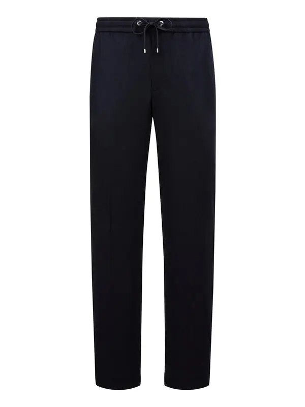 Moncler Cashmere Blend Jogging Pants - Blue