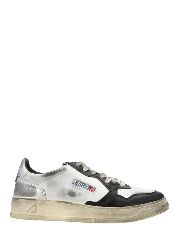 AUTRY Sup Vintage Sneakers - Wht Blk Slv