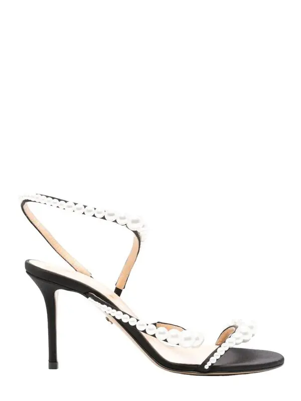 Mach & Mach Sirene Pearl Sandals - Black