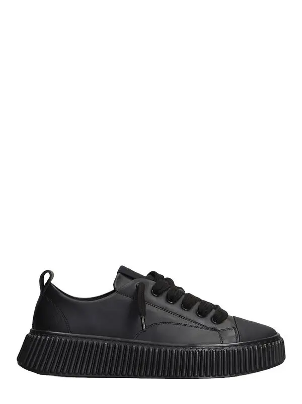 RHUN Mono Leather Sneakers - Black