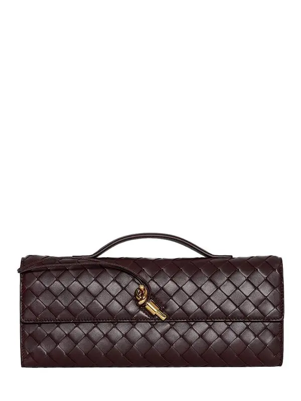 Bottega Veneta Andiamo Clutch Bag - Brown
