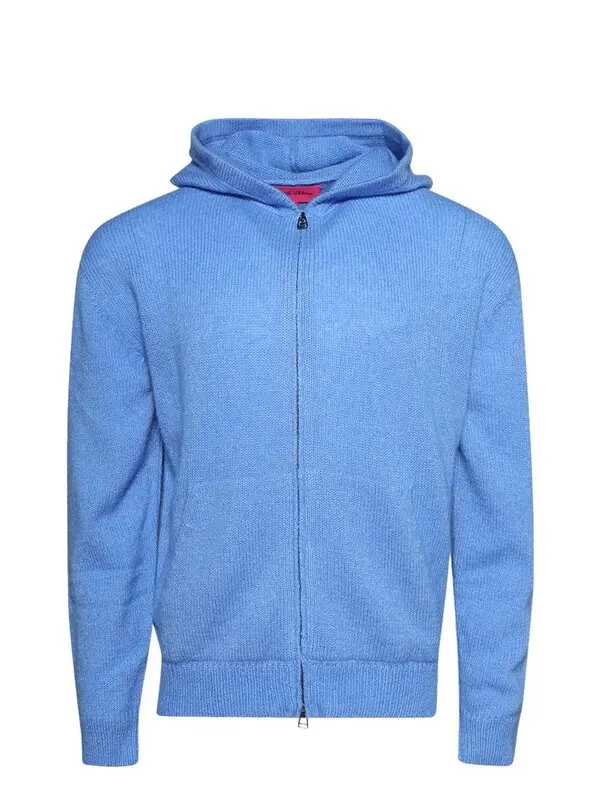 THE ELDER STATESMAN Nimbus Zip Hoodie - Crypto Blue