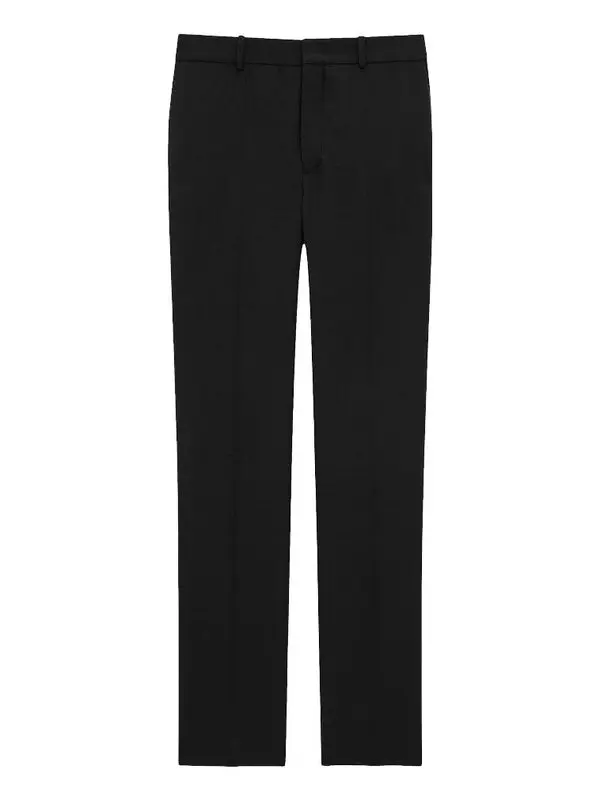 Saint Laurent Pants In Wool Gabardine - Black