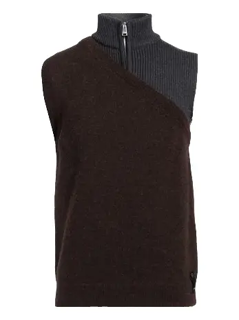 Fendi Sleeveless Two-tone Turtleneck - Brown