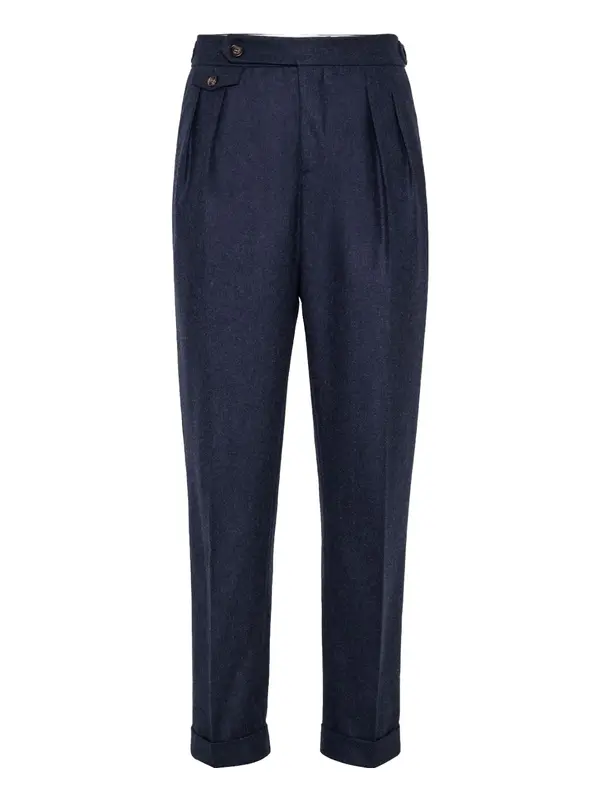 Brunello Cucinelli Tailored Tapered Trousers - Blue