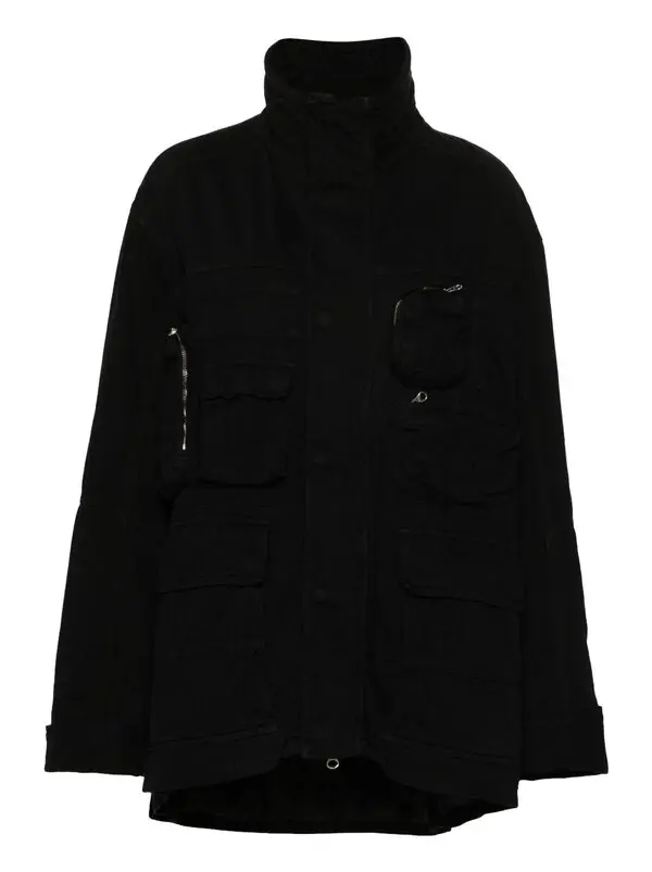 MAISON MARGIELA Cotton Denim Cargo Pocket Jacket - Black