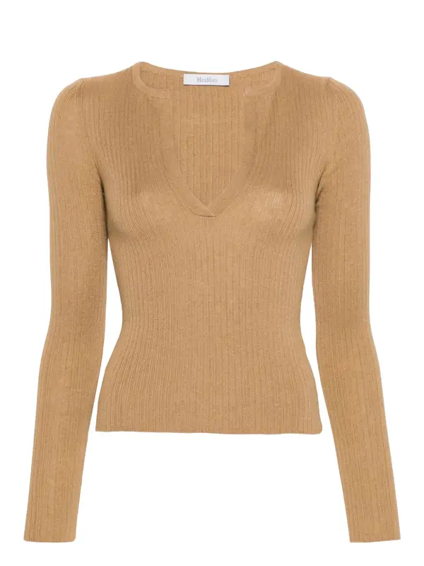 Max Mara Urlo Ribbed Sweater - Neutrals