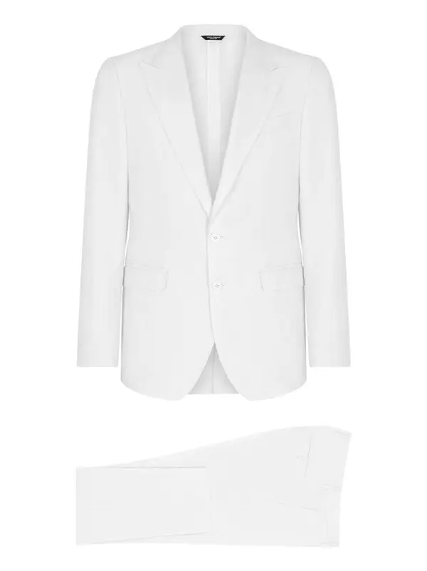 Dolce & Gabbana Taormina-fit Single-breasted Suit - White