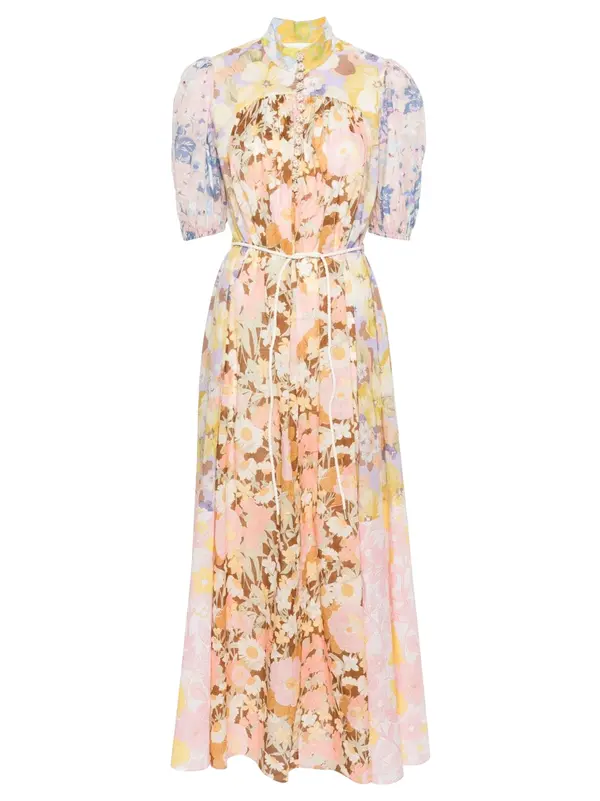 Zimmermann Floral-print Maxi Dress - Purple