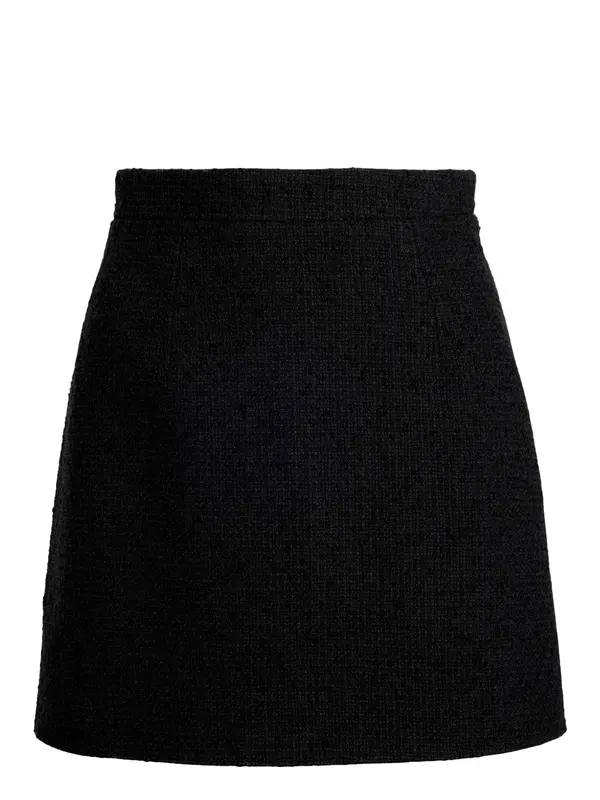 Patou Tweed Mini Skirt - Black