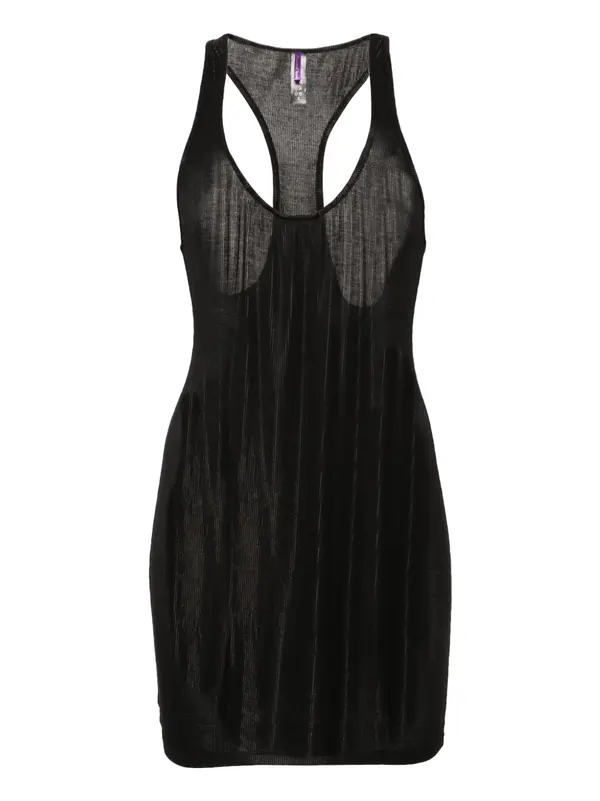 MAISON CLOSE La Femme Amazone Ribbed Minidress - Black