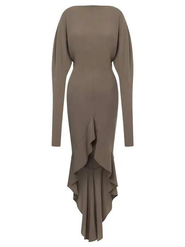 Philosophy Di Lorenzo Serafini Draped Asymmetric Dress - Brown