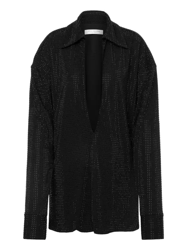 Philosophy Di Lorenzo Serafini Rhinestoned Blouse - Black