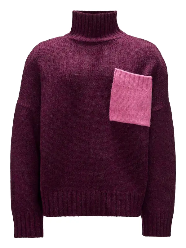 JW Anderson High-neck Jumper - Purple