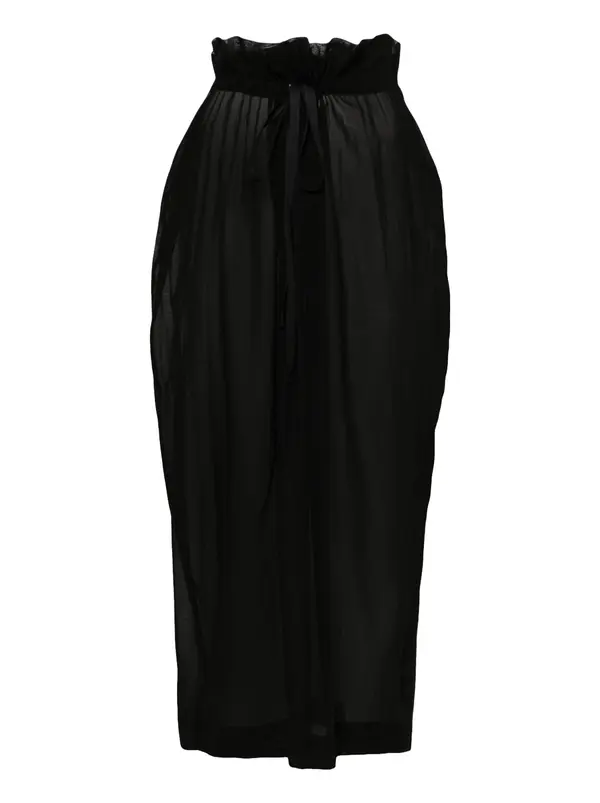 Khaite The Ember Midi Skirt - Black