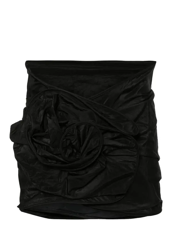 Magda Butrym 3d-rose Mini Skirt - Black