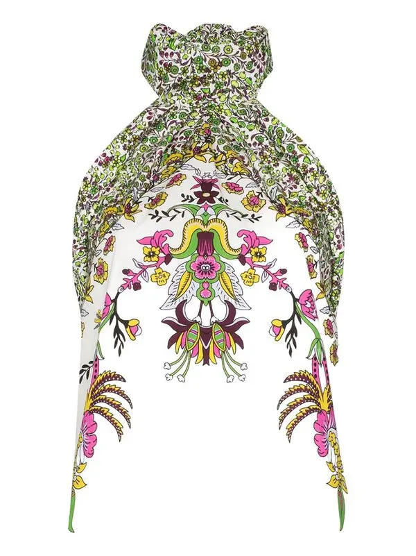Givenchy Floral-print Halterneck Top - White