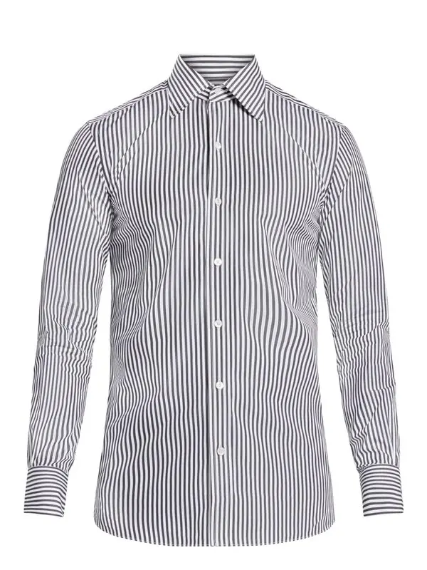 TOM FORD Stripe-print Cotton Shirt - White