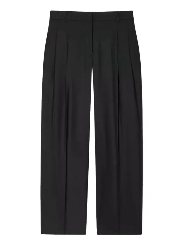 Paul Smith Tapered-leg Wool Trousers - Black