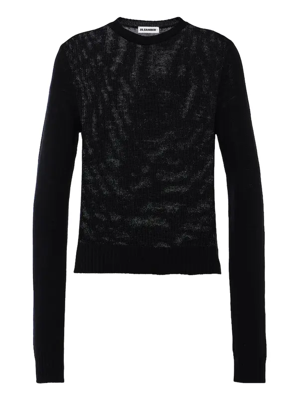 JIL SANDER Wool Sweater - Black