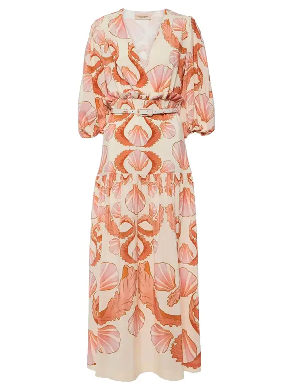 ADRIANA DEGREAS Seashell Maxi Dress - Multicoloured