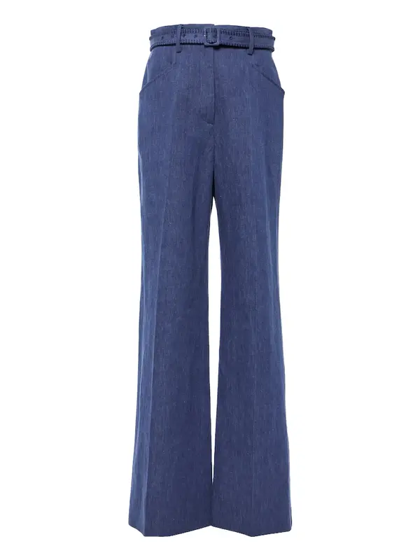 Gabriela Hearst Norman Wide-leg Pants - Blue