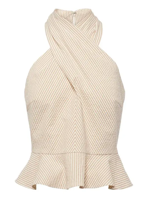 Veronica Beard Drey Halterneck Top - Multicoloured