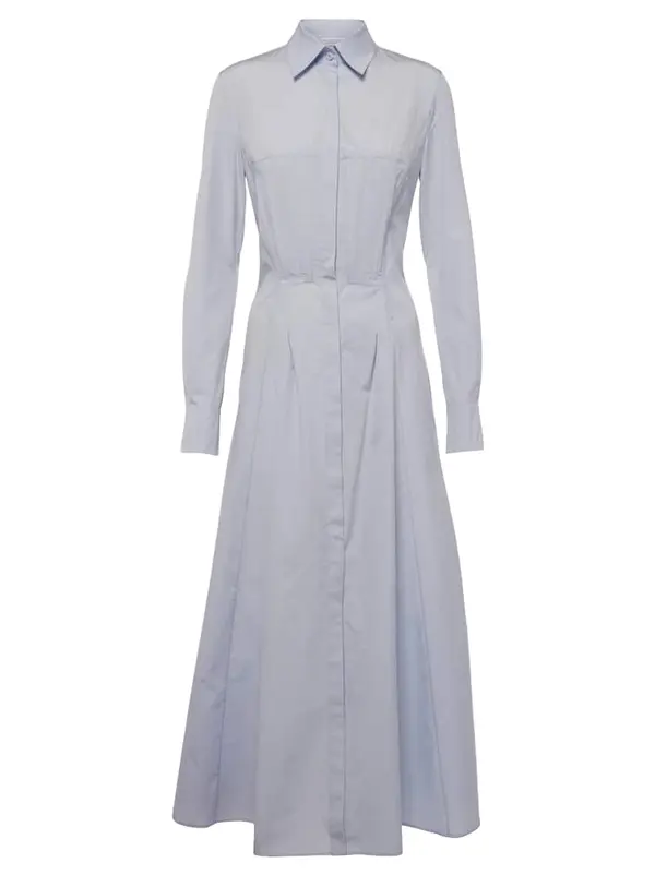 Gabriela Hearst Eugene Shirt Dress - Blue