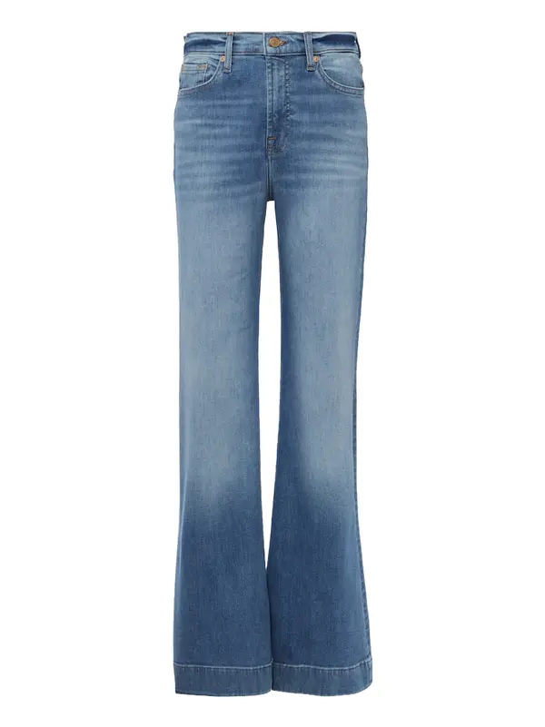7 For All Mankind Modern Dojo High-rise Flared Jeans - Blue
